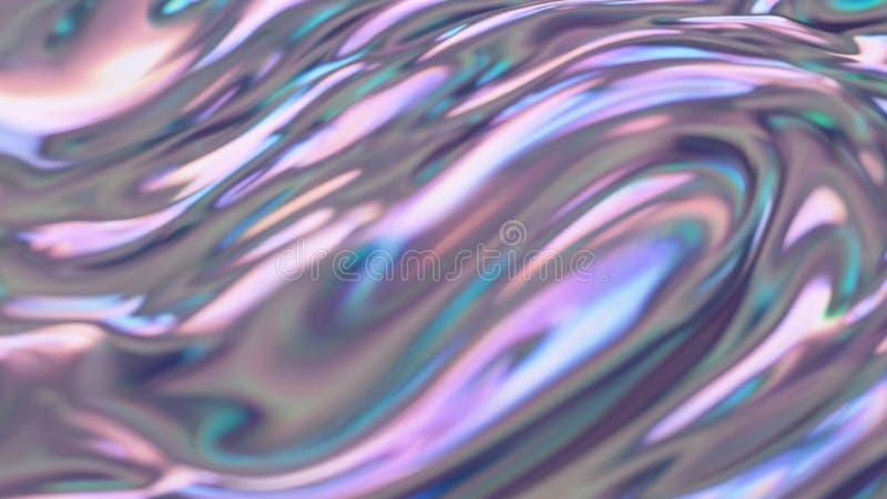 Pearlescent Liquid Surface Creating a Mesmerizing Holographic Effect ...