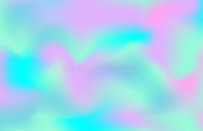 Unicorn Rainbow Wave Background Mermaid Galaxy Pattern Stock Vector