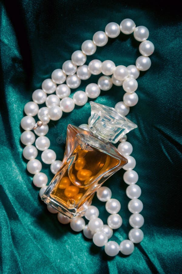 Pearls and Perfume stock image. Image of bouquet, aroma - 10415017