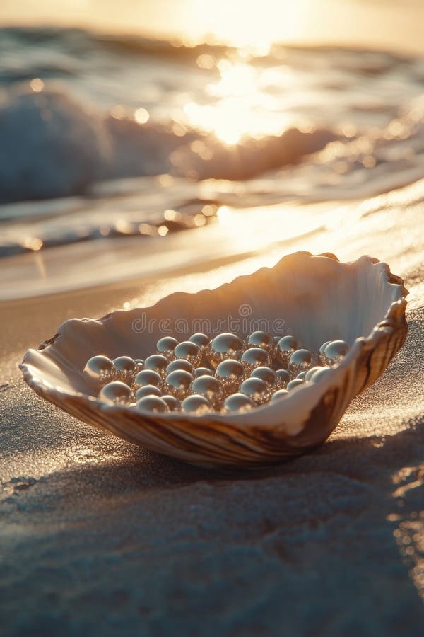 Pearls on Sandy Beach stock photo. Image of leisure - 379838070