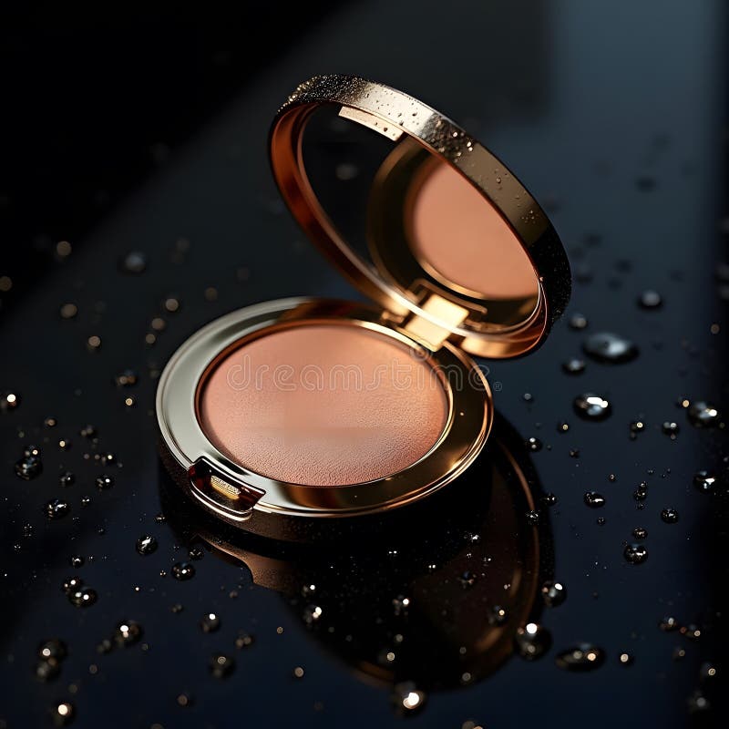 Radiant Reflections a Luxurious Makeup Compact Stock Illustration ...