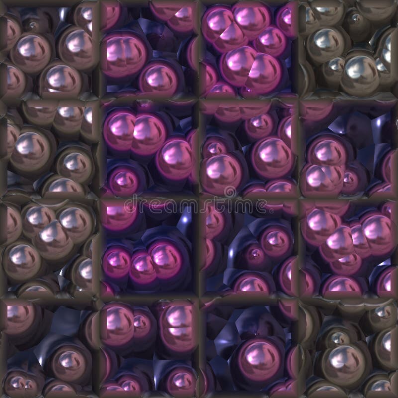 Pearly Pink Bubbles in Square, Seamless Stock Illustration ...