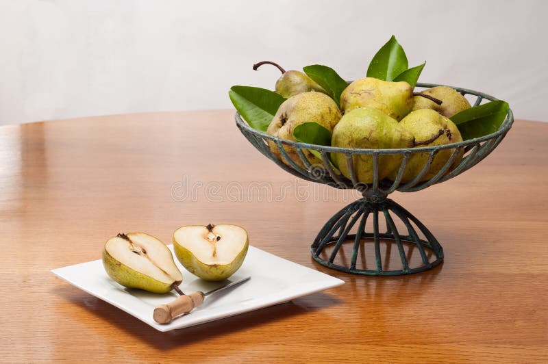 Fine Art Still Life with Red Pears Stock Photo - Image of healthy, fine ...