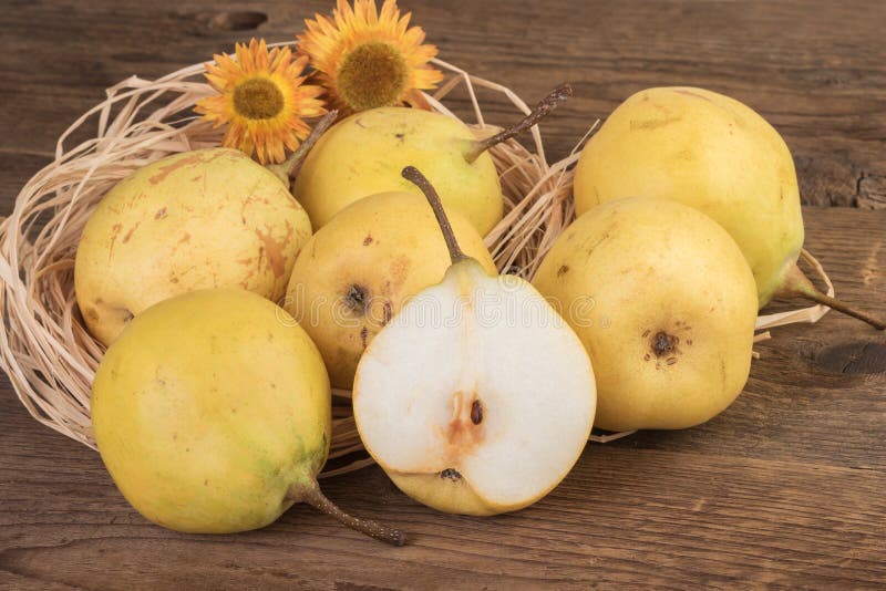 Pears Decorated in Rustic Style Stock Image - Image of nest, garden ...