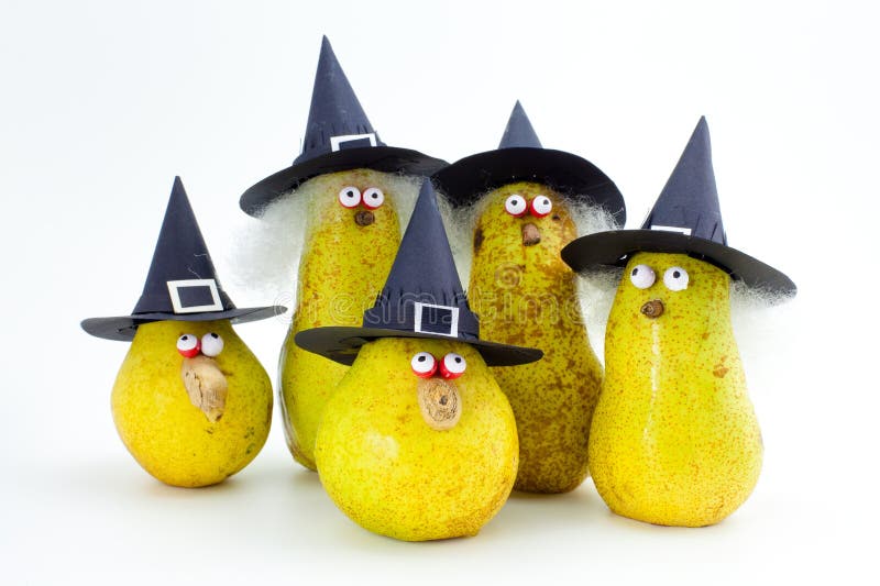 The Witch Pear - Halloween Series Stock Image - Image of season, white ...