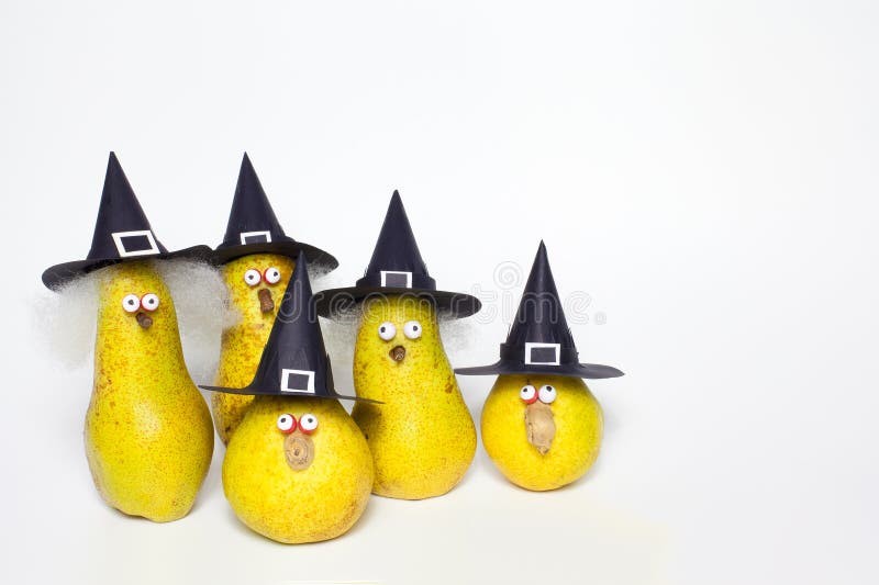 The Witch Pear - Halloween Series Stock Photo - Image of organic, black ...