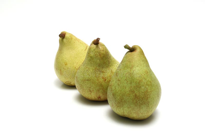 Pears Isolated on a White Background. Stock Image - Image of pear ...