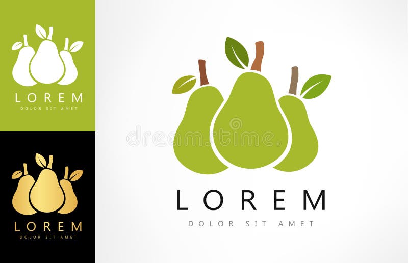 Pears logo vector stock vector. Illustration of logo - 118466537