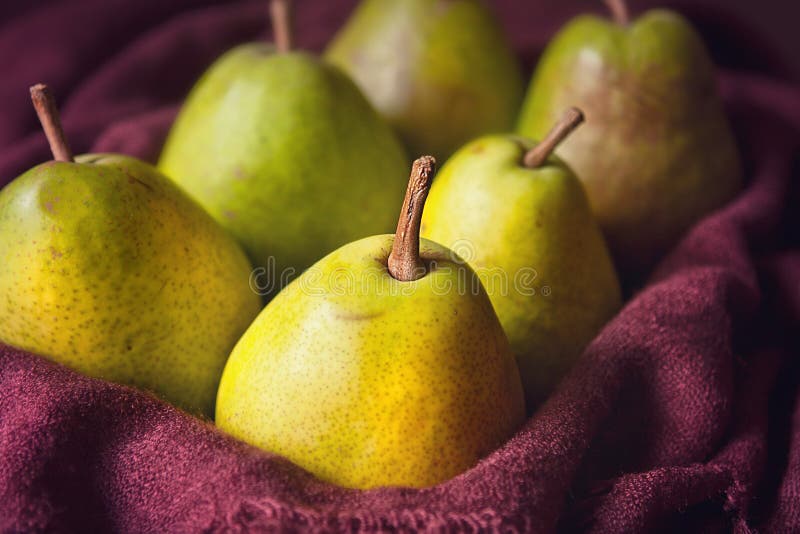 Pears stock image. Image of fruit, cloth, season, yellow - 34566893