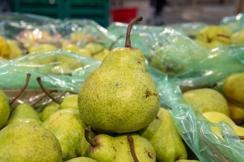 Pears are Sold in a Supermarket Stock Photo - Image of supermarket ...
