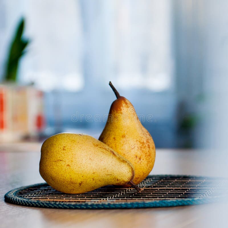 Pears on the table. stock image. Image of home, healthy - 24071477