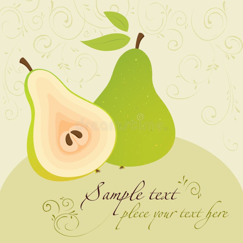 Pears. Template for Design stock vector. Illustration of mellow - 17785795