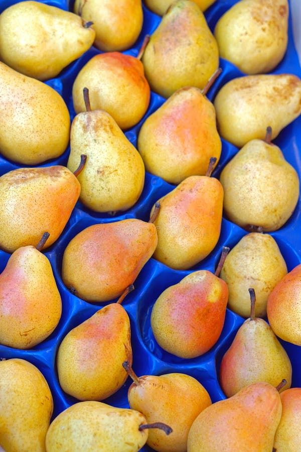 Pears in Plastic Package stock image. Image of fresh, combined - 3586667