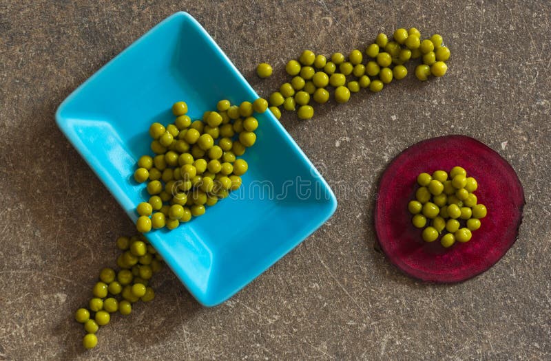 Peas and beets on a plate stock image. Image of freshness - 51001327