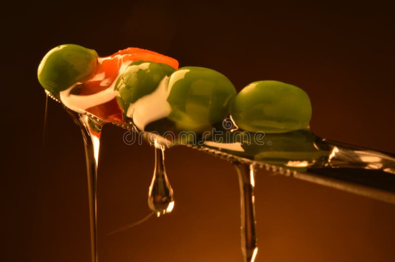 Peas, Carrots and Honey on a Knife Stock Photo - Image of drops, honey ...