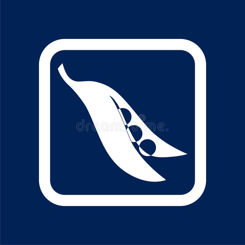 Peas icon in flat style stock vector. Illustration of food - 155910795