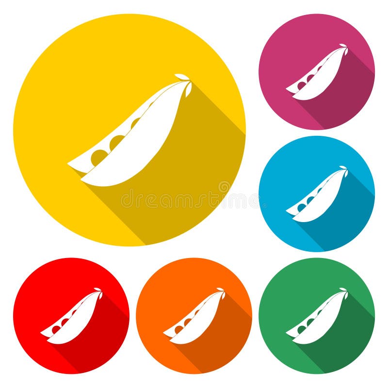Peas icon in flat style stock vector. Illustration of elegance - 155910911