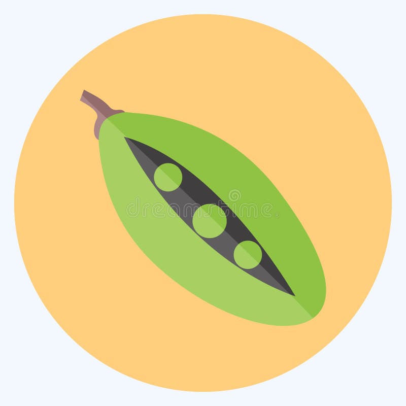 Peas Icon in Trendy Flat Style Isolated on Soft Blue Background Stock ...