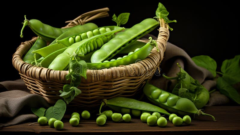 Peas and Pod Collection stock illustration. Illustration of collection ...