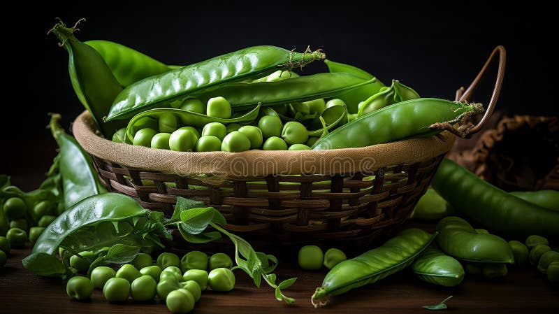 Peas and Pod Collection stock illustration. Illustration of pods ...