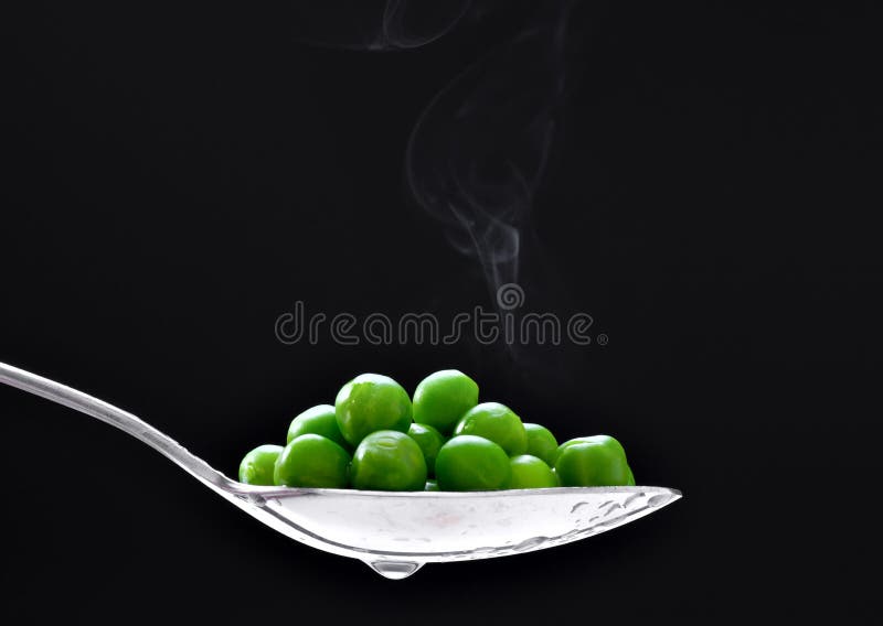 Peas in spoon stock photo. Image of vegetable, spoon - 18727682