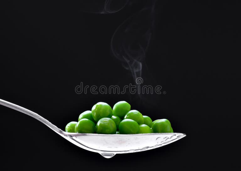 Peas in spoon stock photo. Image of vegetable, spoon - 18727682