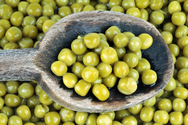 Spoon of Peas stock image. Image of lade, medicine, bailing - 978117