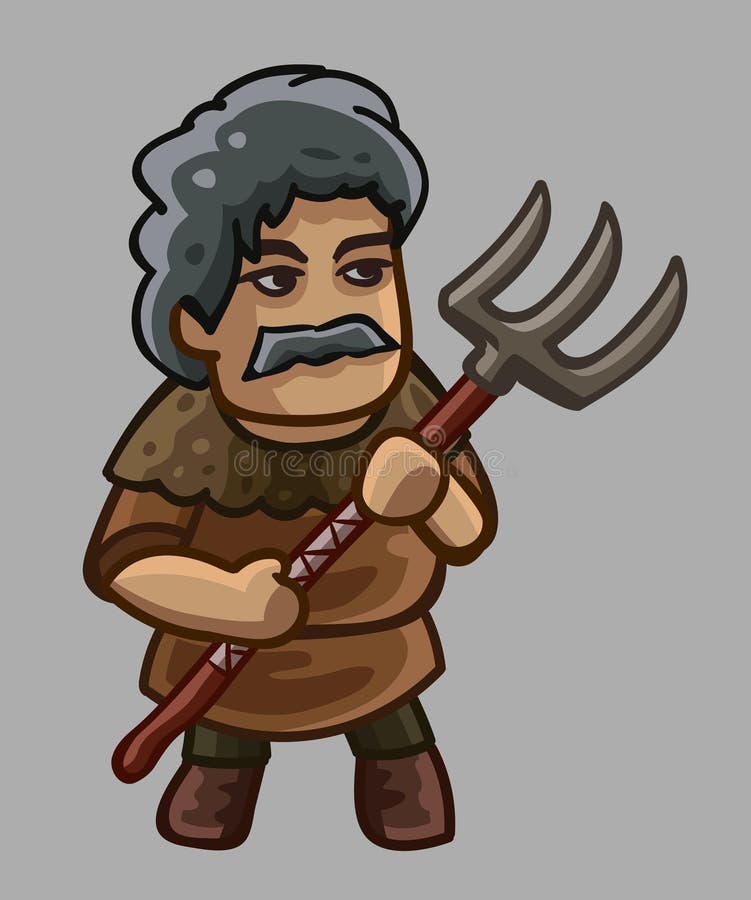 Cartoon peasant stock illustration. Illustration of medieval - 38074274