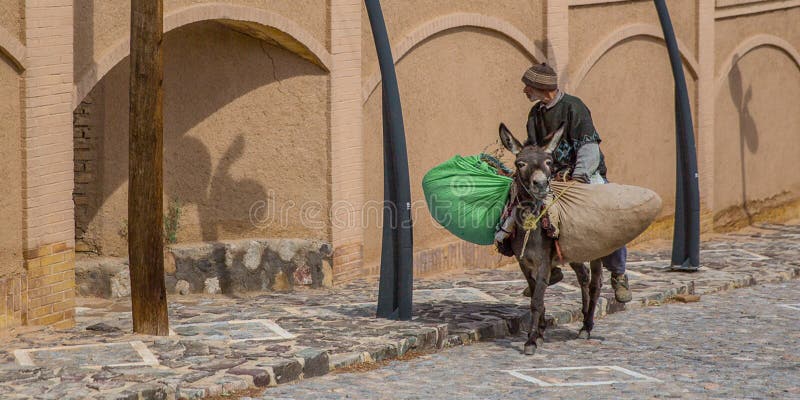 A Peasant on a Donkey, Iran. Editorial Photography - Image of arab ...