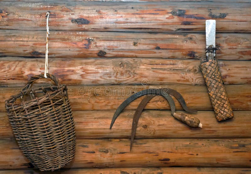 Peasant Instruments of Labour Stock Image - Image of izba, architecture ...