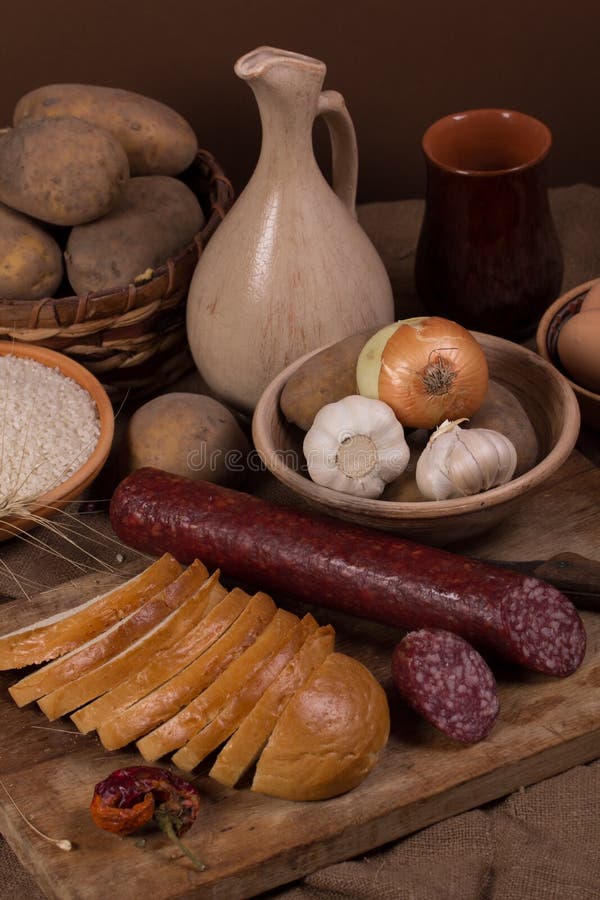 Peasant life with food stock image. Image of fresh, eggs - 52621073