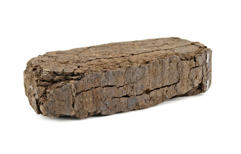 Peat block stock photo. Image of briquette, peat, fresh - 35130122