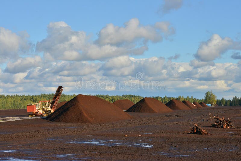 Peat extraction stock image. Image of soil, turf, industrial - 46709931