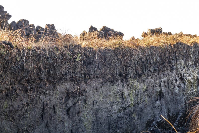Peat Turf Cutting in County Donegal - Ireland Stock Photo - Image of ...