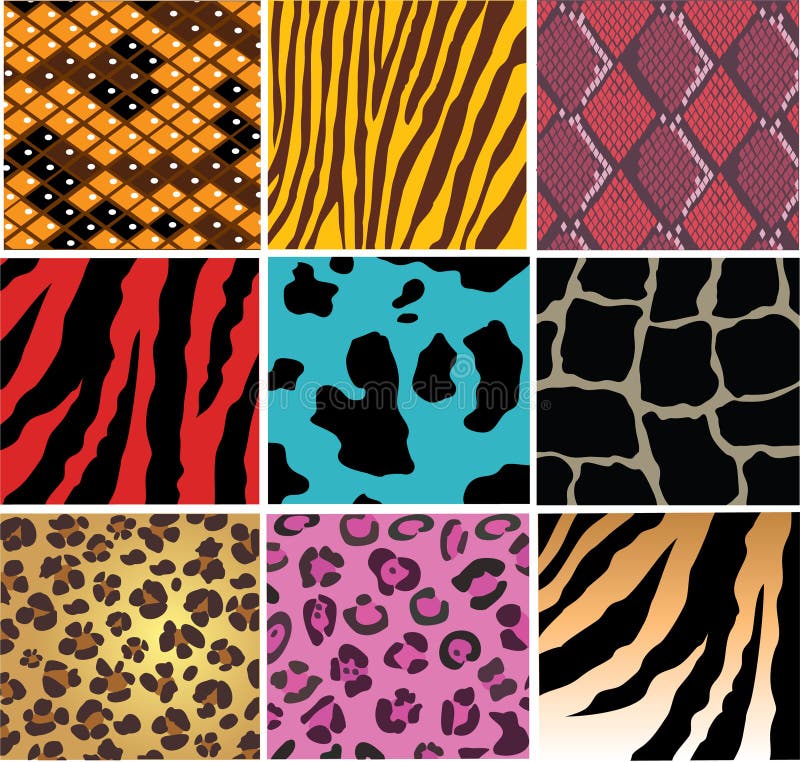 Textures de peau animale illustration de vecteur. Illustration du ...