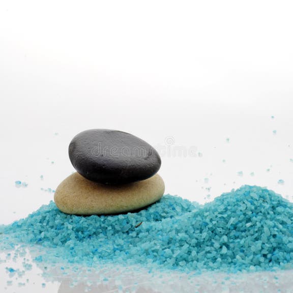 Pebble and bath salt stock image. Image of bath, salt - 4199839
