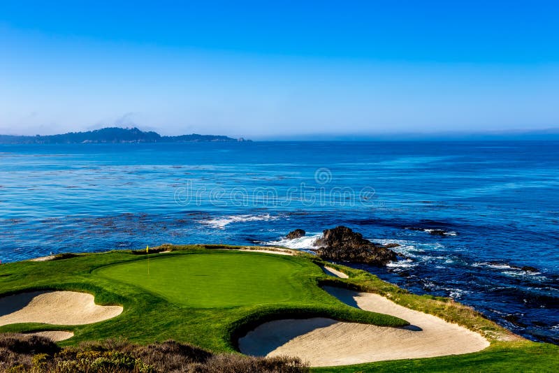 Pebble Beach Golf Course, Monterey, California, Usa Stock Photo - Image ...