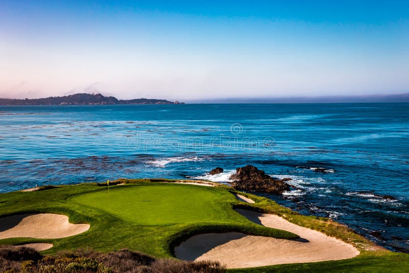 Pebble Beach Golf Course, Monterey, California, Usa Stock Photo - Image ...
