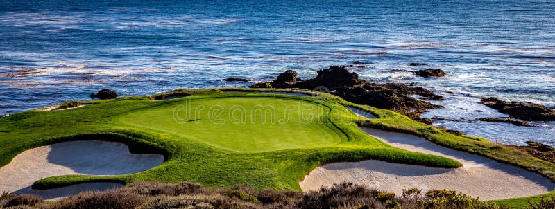 Pebble Beach Golf Course, Monterey, California, Usa Stock Image - Image ...
