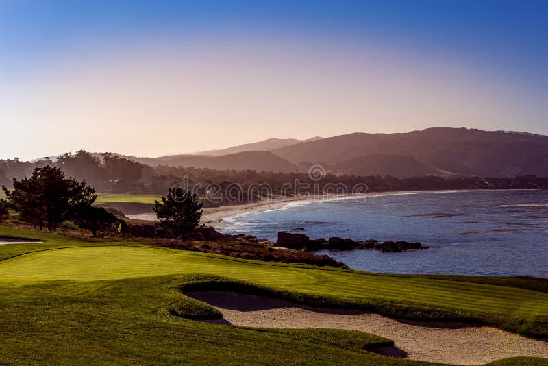 Pebble Beach Golf Course, Monterey, California, Usa Stock Image - Image ...