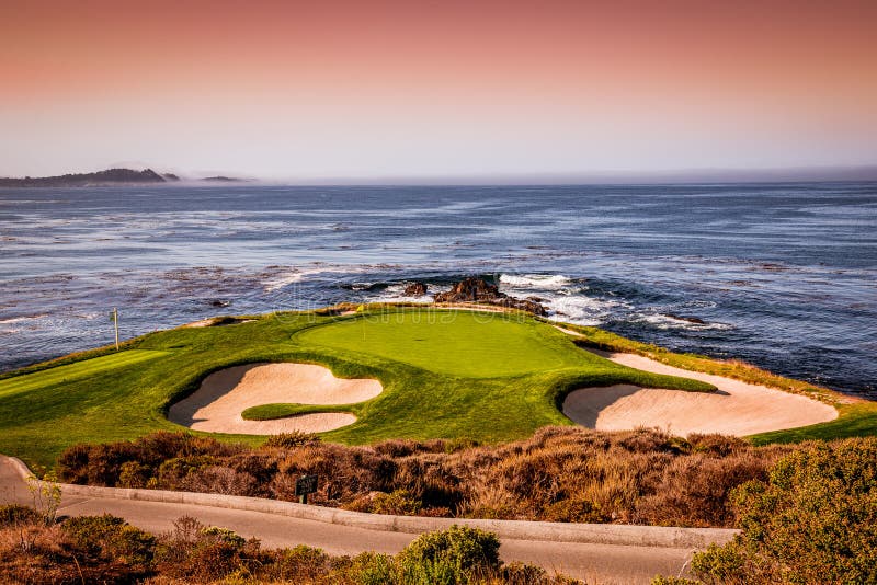 Pebble Beach Golf Course, Monterey, California, Usa Stock Photo - Image ...