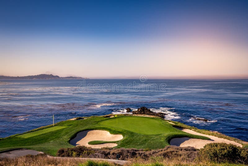 Pebble Beach Golf Course, Monterey, California, Usa Stock Image - Image ...