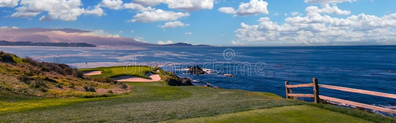 Pebble Beach Golf Course, Monterey, California, USA Stock Photo - Image ...