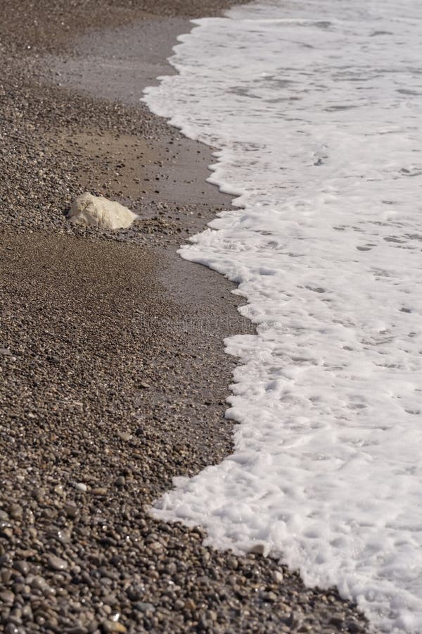 Pebble Beach with Nice Clean Sea Waves Stock Photo - Image of flow ...