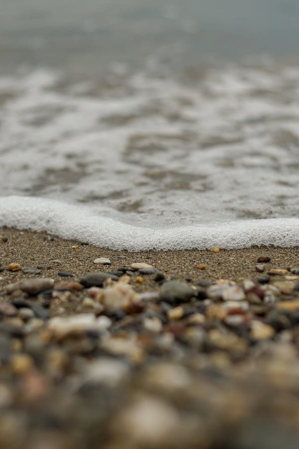 Pebble Beach Stone Coastline Close Up View Stock Photo - Image of ...