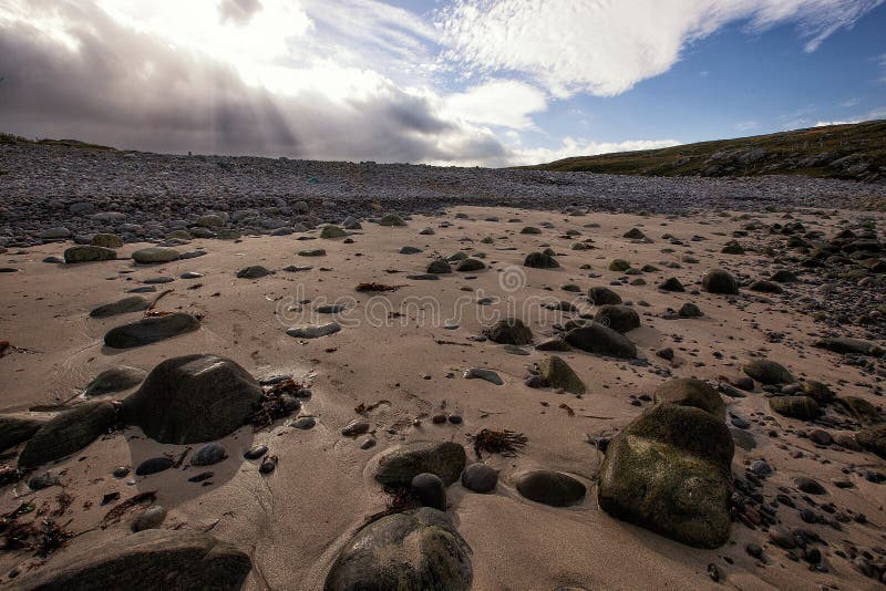 Pebble beach stock photo. Image of tranquil, empty, stone - 67129800