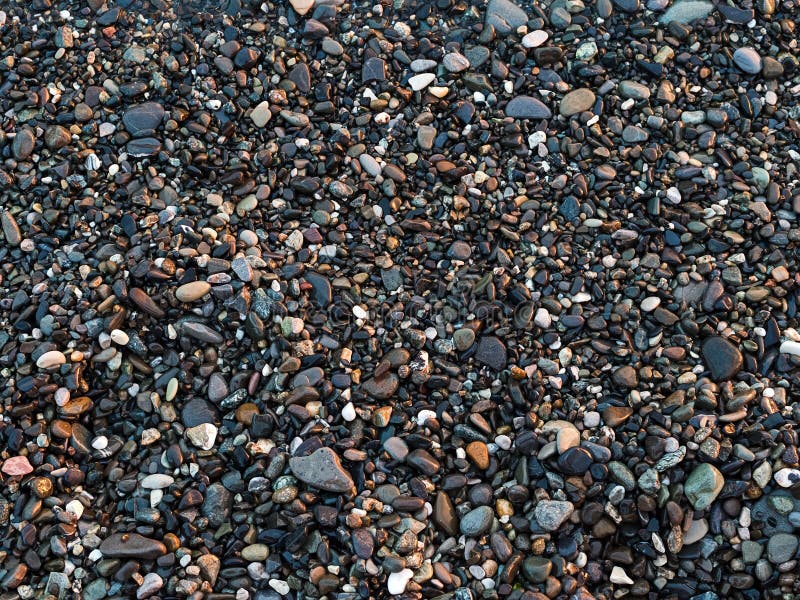 Pebble Beach Texture - Wet Stones on the Sea Stock Image - Image of ...