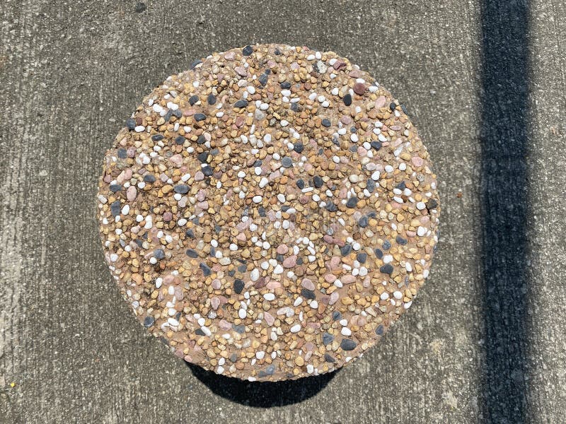 Pebble Concrete Pillar from Above Stock Photo - Image of pillar, leaf ...