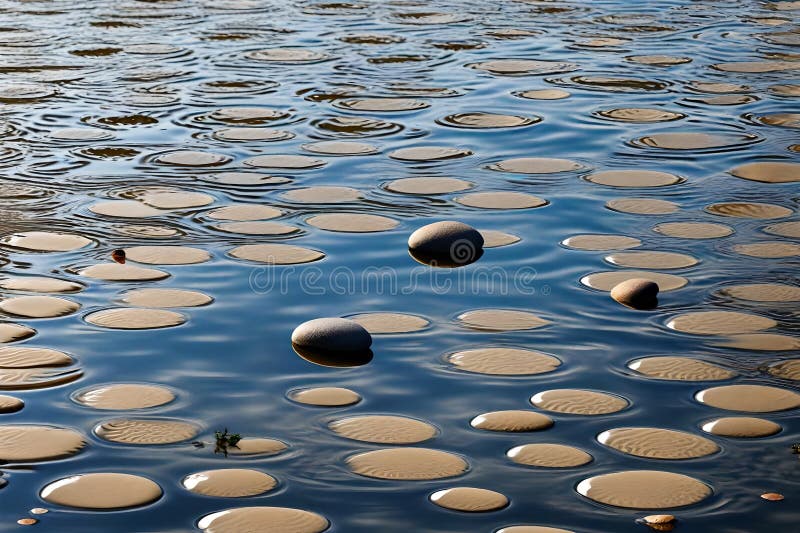 A Pebble Dropped into a Calm Pond, Creating Ripples and a Splash Stock ...