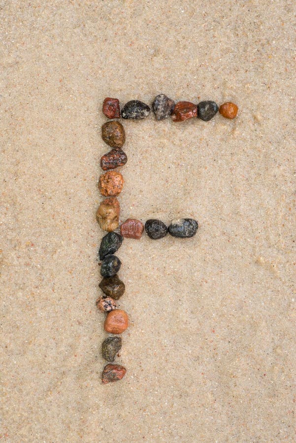 Pebble F Letter Sand Stock Photos - Free & Royalty-Free Stock Photos ...